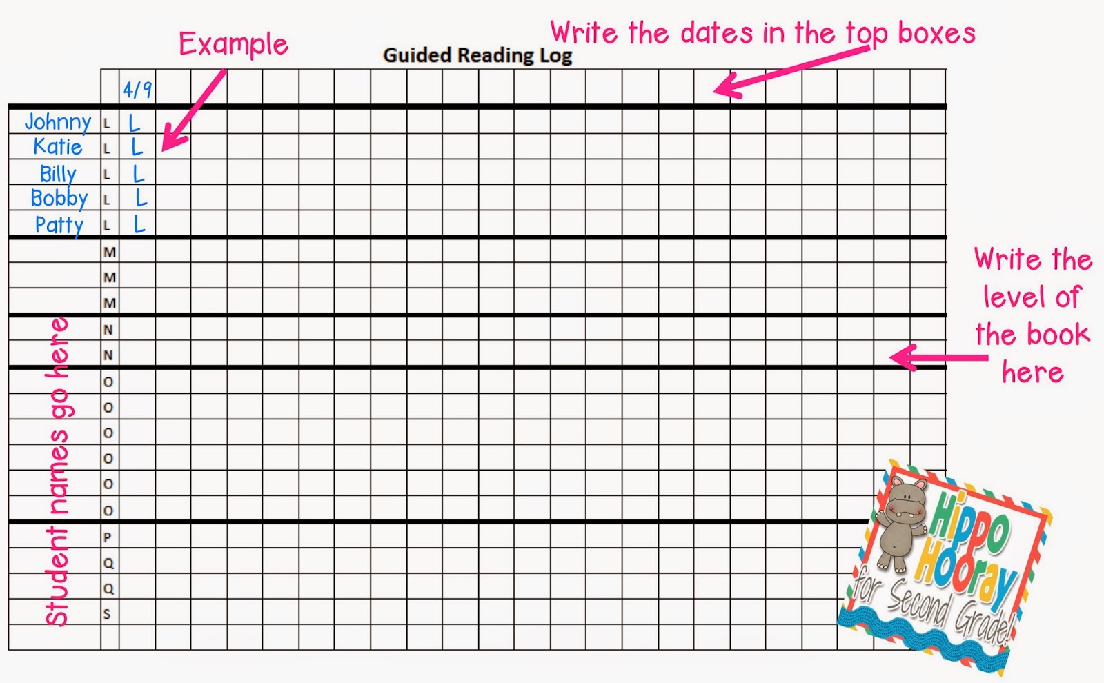 Guided Reading Lesson Planning and Note Taking - Hippo Hooray for ...