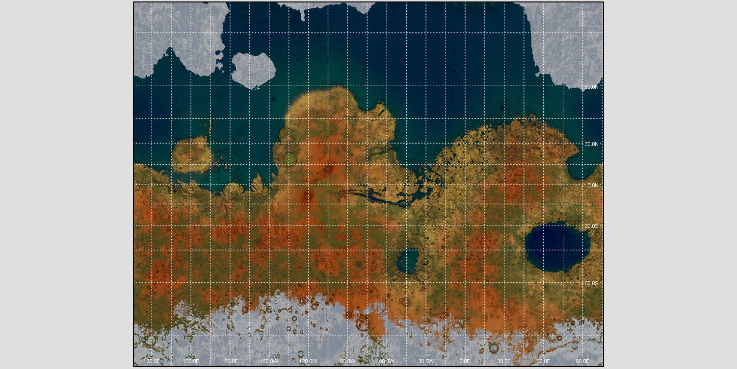 Dungeons & Dutch Ovens: Map of Mars: Dying or In Progress Terraforming