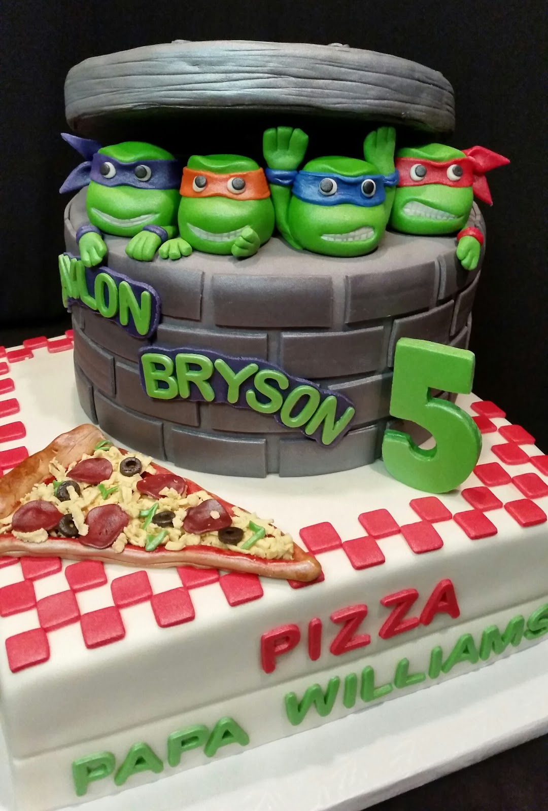 Ninja Turtle Pizza Cake