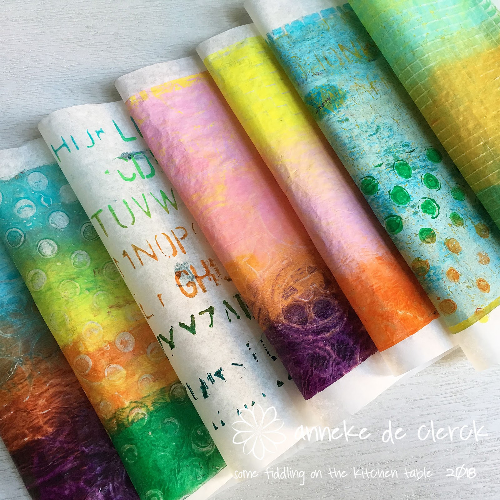 Some fiddling on the kitchen table: From Gel Print to...#11