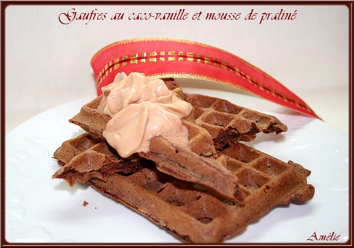 LA TABLE LORRAINE D'AMELIE: GAUFRES AU CACAO ET MOUSSE PRALINEE AU ...
