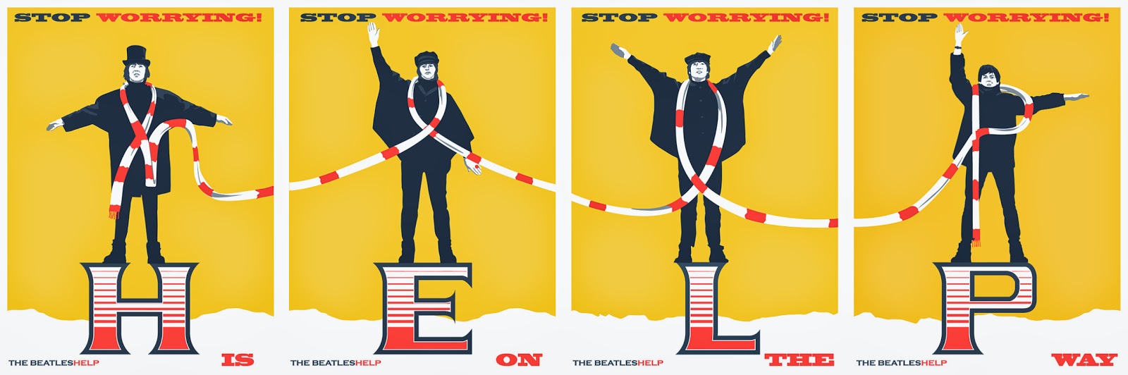 British Beatles Fan Club: "HELP" art by contemporary artist, Steve ...