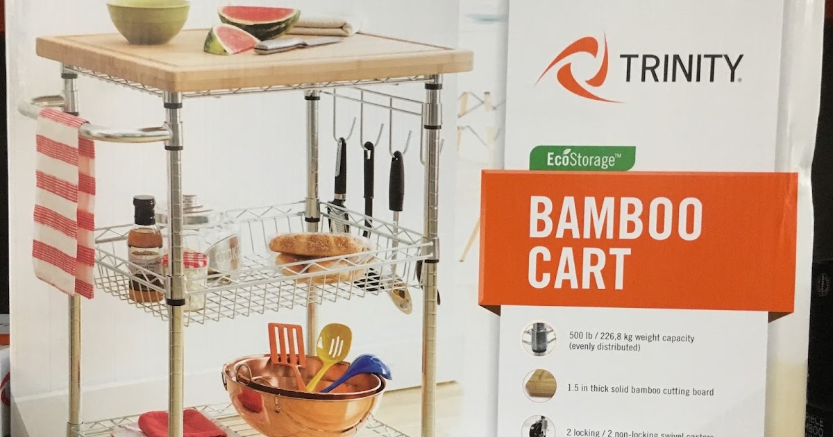 Trinity EcoStorage Kitchen Bamboo Cart | Costco Weekender