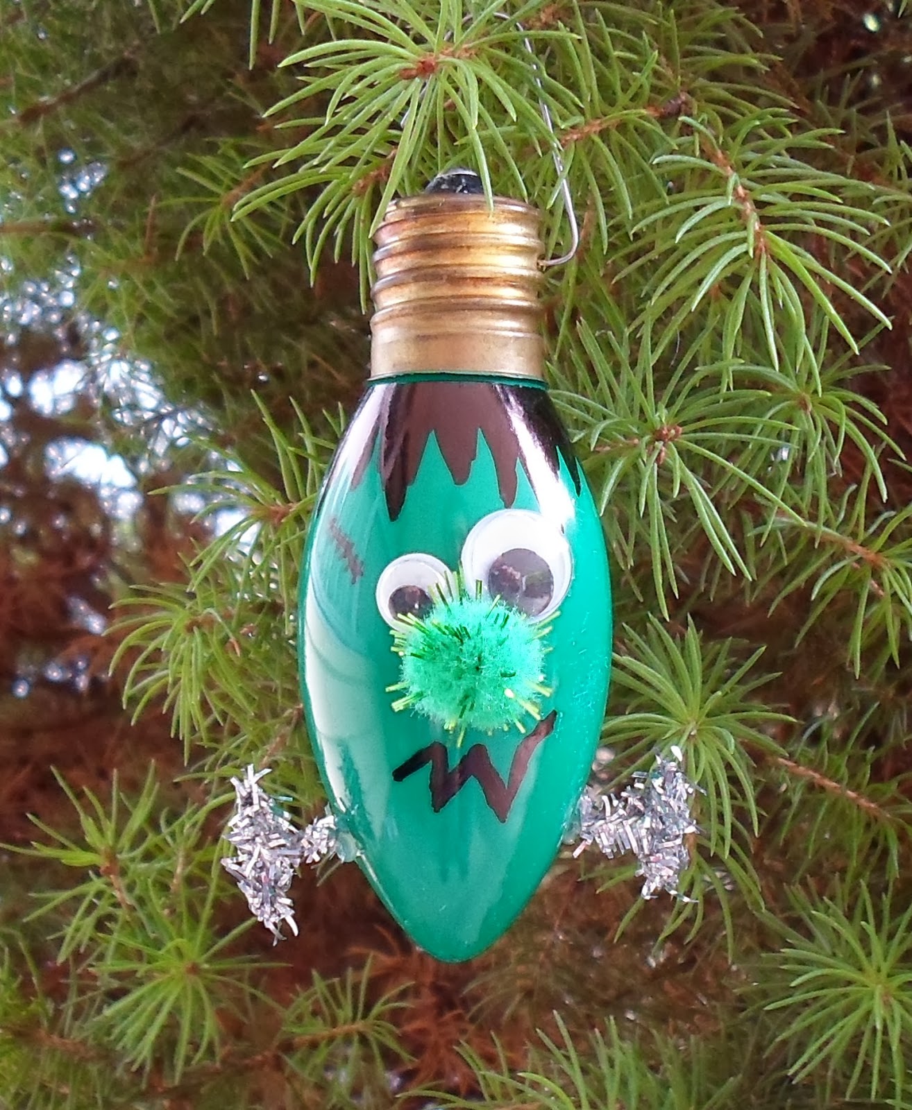 Happier Than A Pig In Mud: FrankenShine Ornaments-From RePurposed Light ...