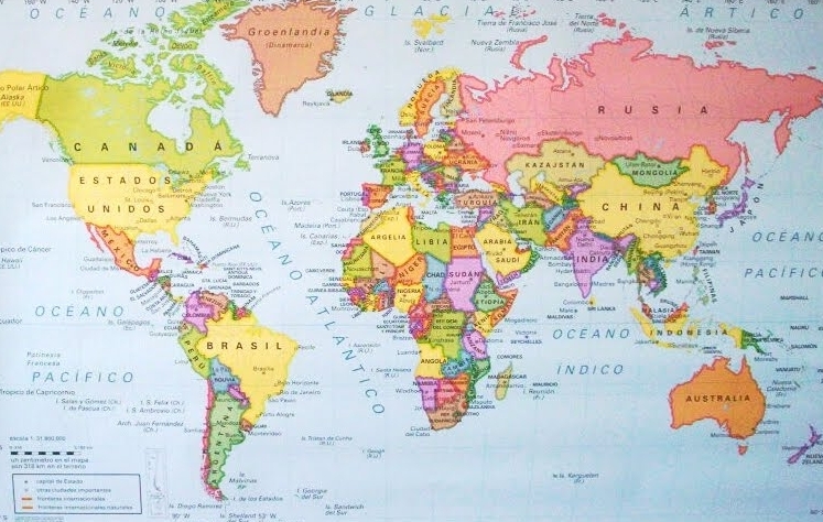 Planisferio mundi con nombres - Imagui