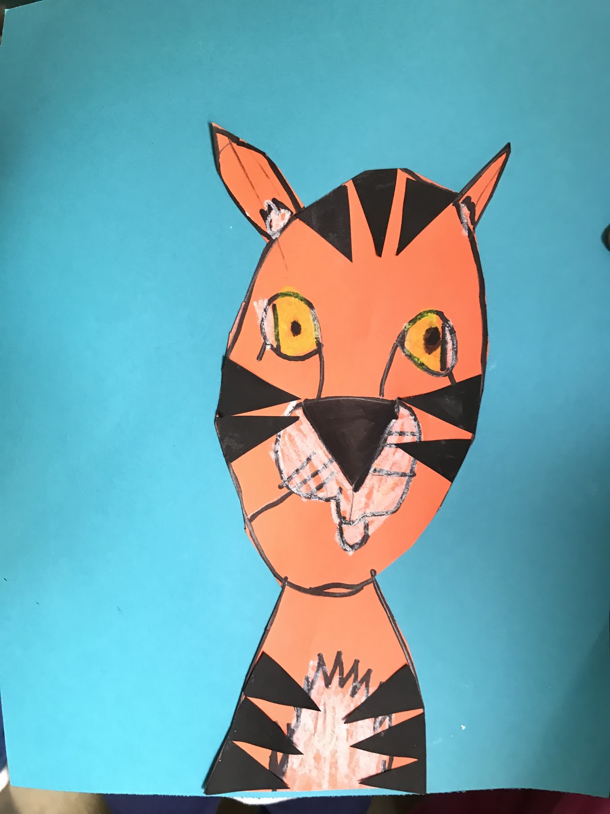 Elements of the Art Room: Kindergarten Tiger Collage