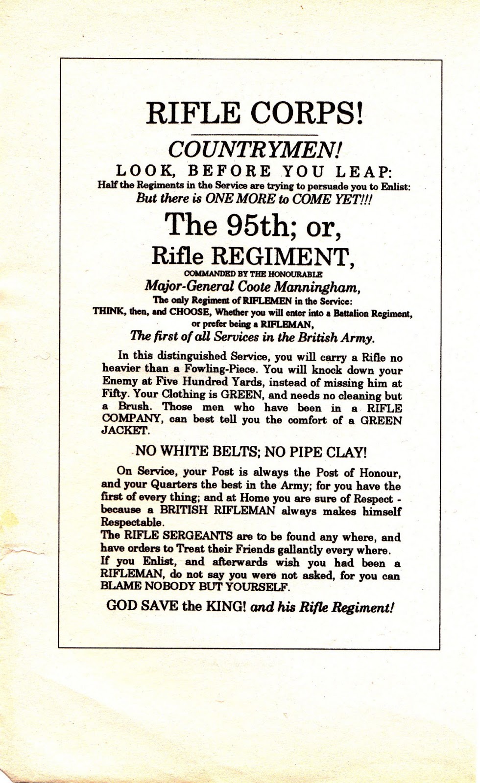 Ginn family of Hertfordshire: Sam Ginn, Rifleman of the 95th Foot d. 1813