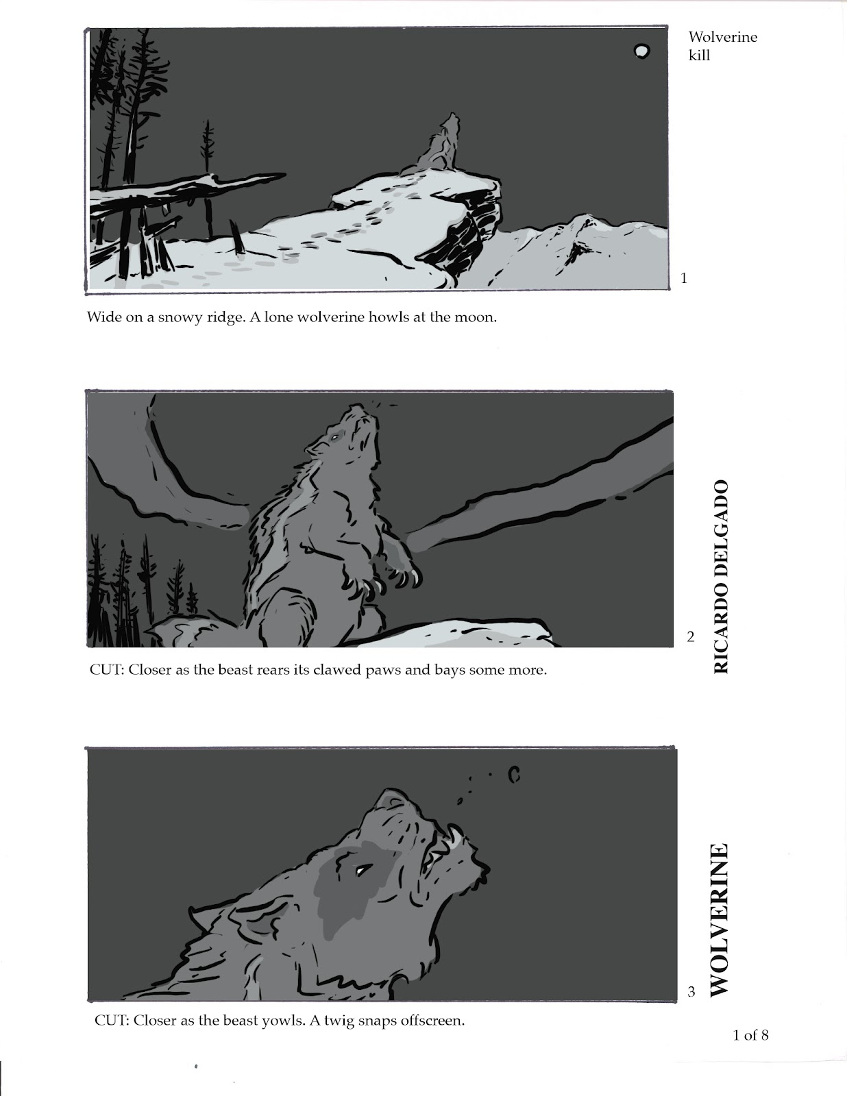 Ricardo Delgado's blog: X-Men Origins: Wolverine unfilmed storyboards