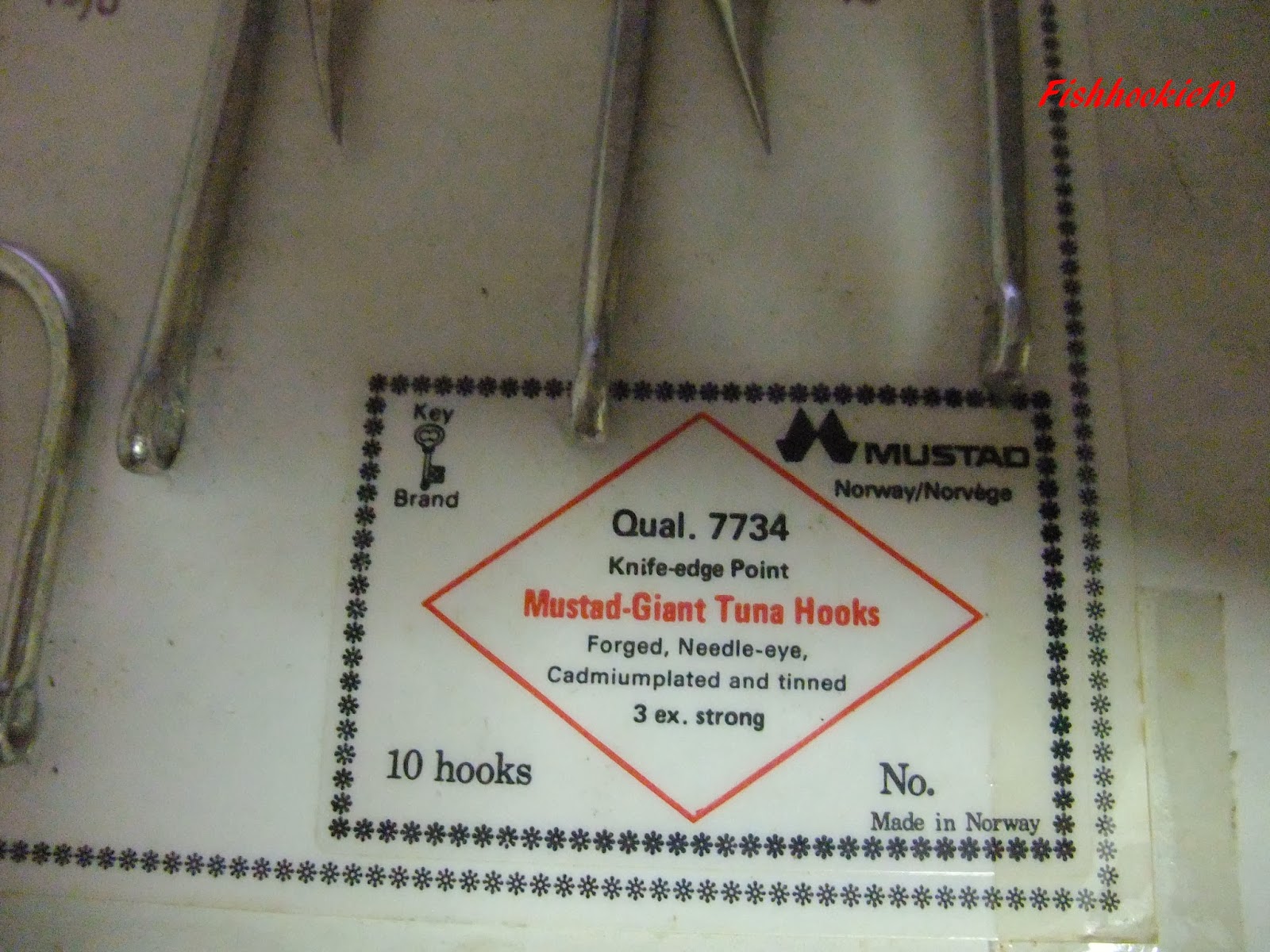 Old Mustad brand's fish hooks.: Mustad- Giant Tuna Hooks. Model 7734 ...