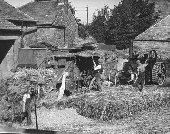 Solway Past and Present: Threshing Day