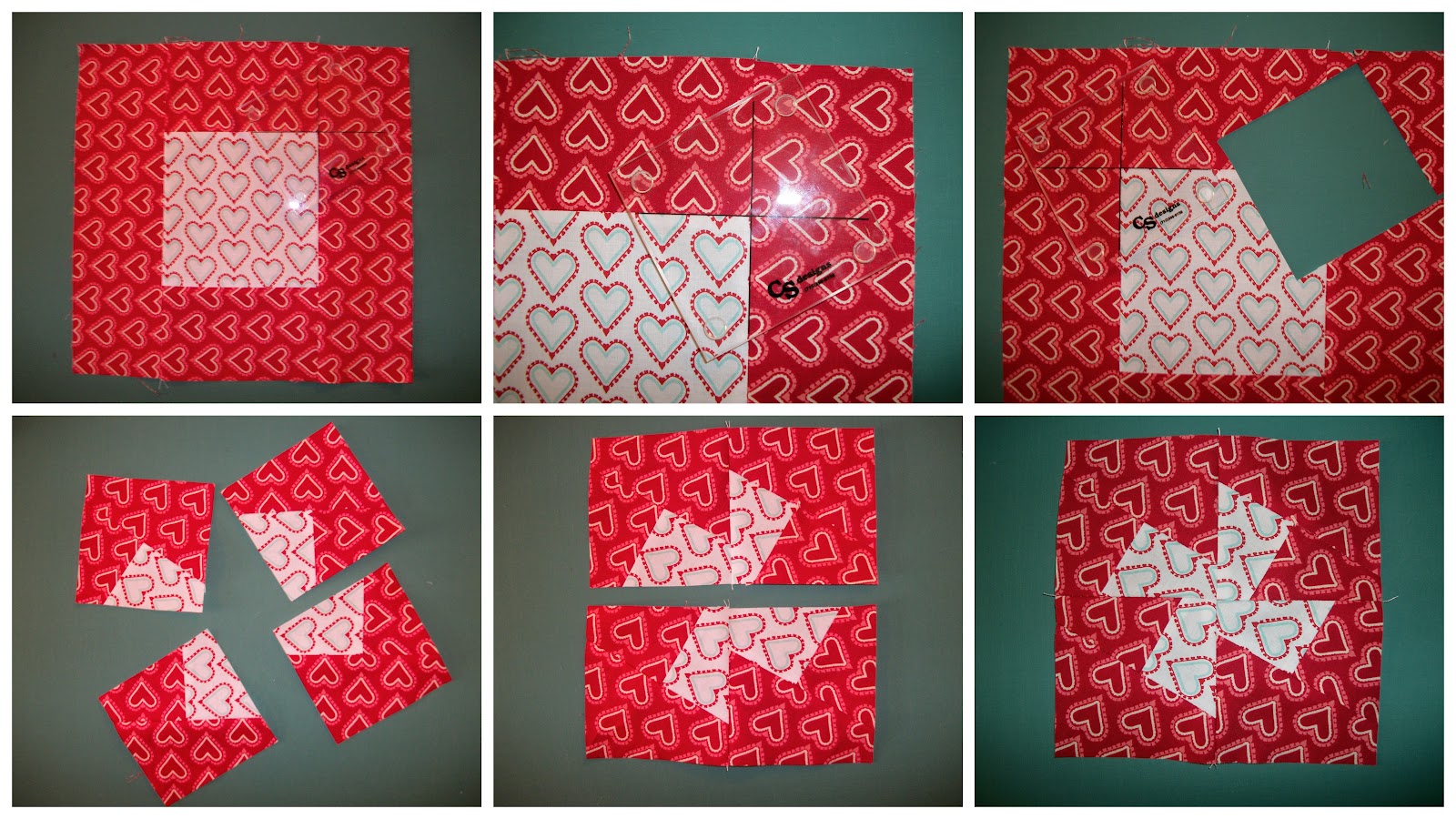 Craizee Corners: Twisted Pinwheel Mug Rug