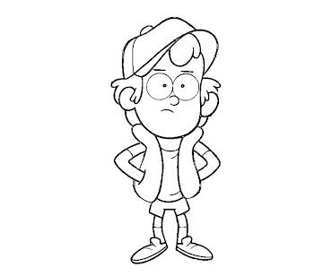 #6 Dipper Pines Coloring Page