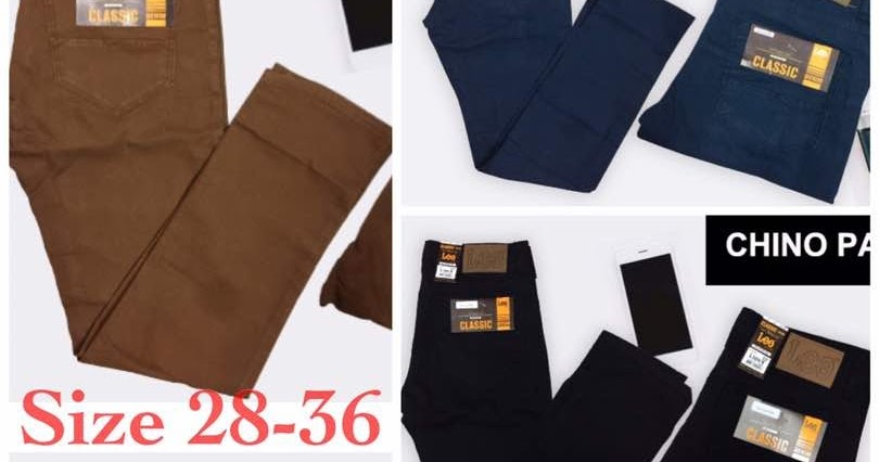 Seluar Slack Branded: Seluar Slack Cotton Lee Slimfit / Chinos