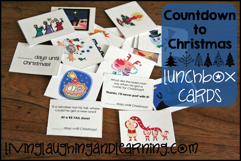 Living, Laughing, and Learning: Countdown to Christmas Lunchbox Cards