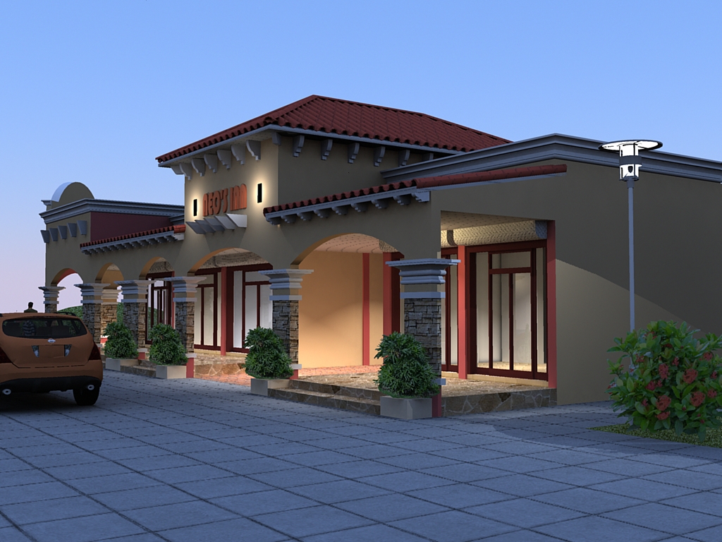 ADC Drafting*Design*Render: One storey 12 units commercial building
