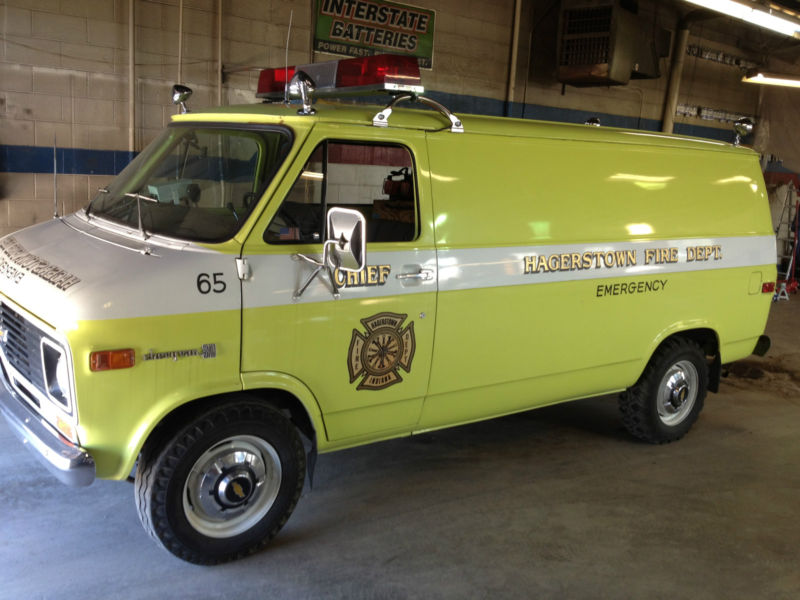 5k: 1974 Chevy G30 Fire Chief's Van, 8k Original Miles - DailyTurismo