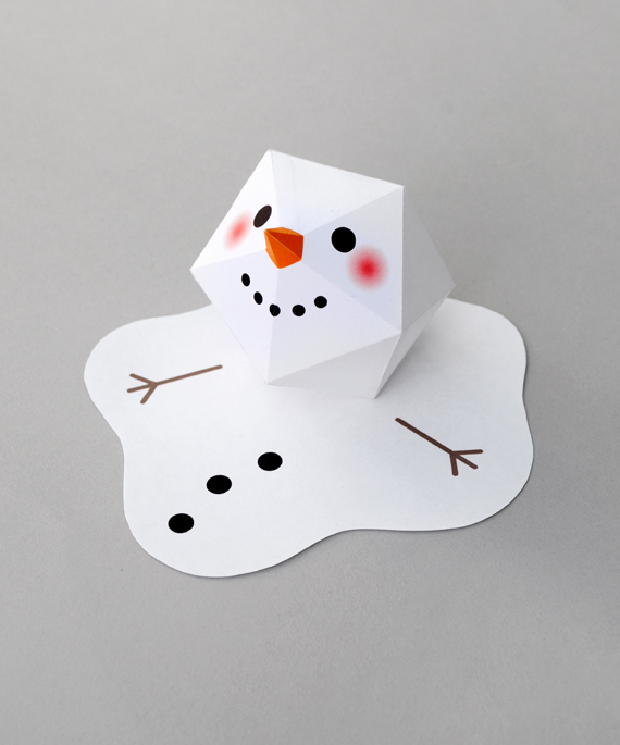 Melting Snowman Papercraft | Paperized Crafts