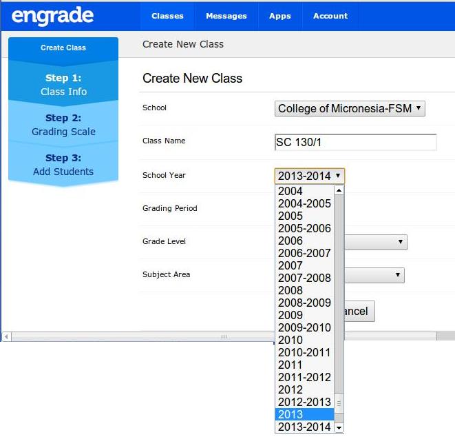 From MyShark to Engrade: Entering class lists