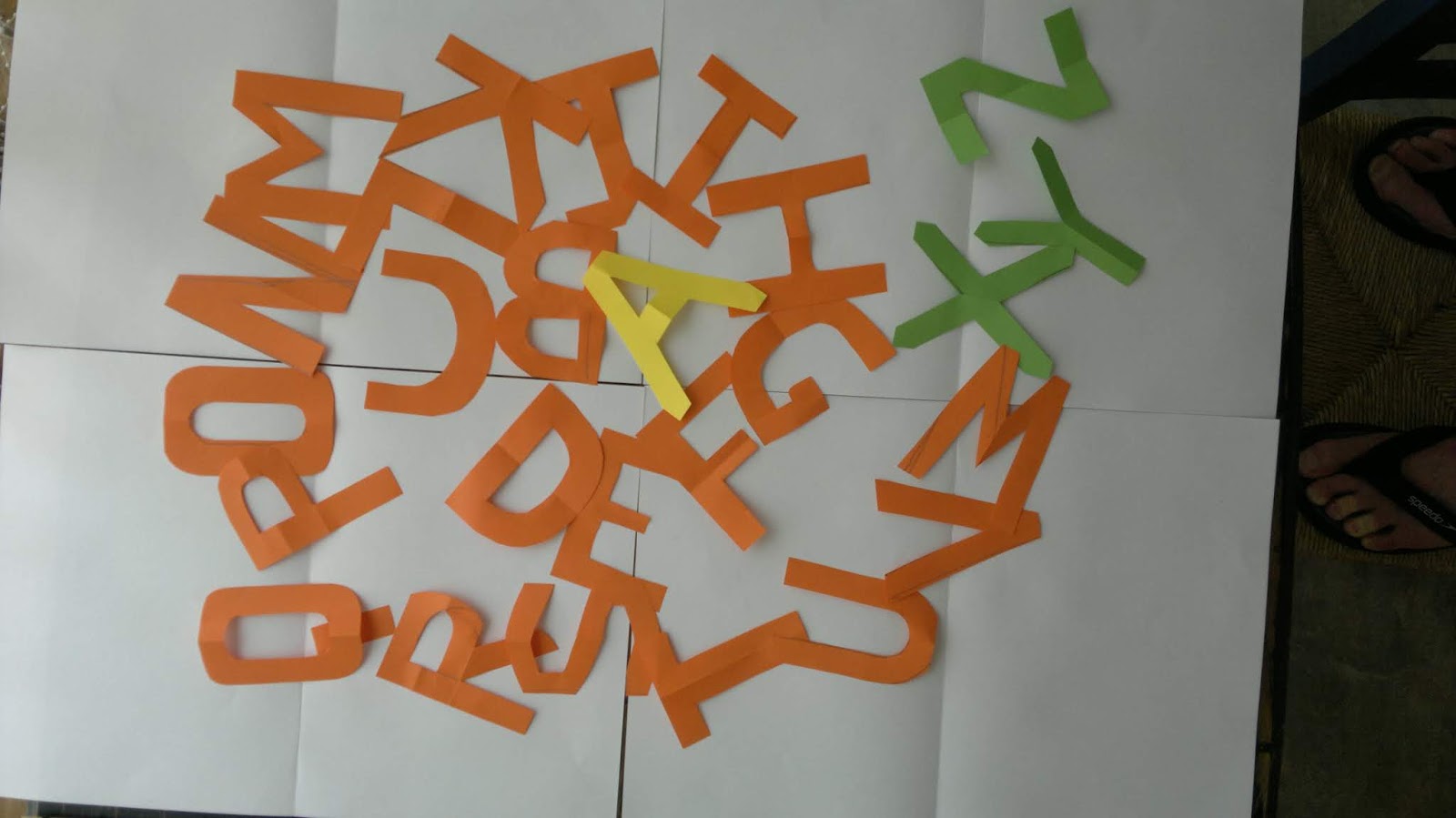 archive: Paper cut alphabet.