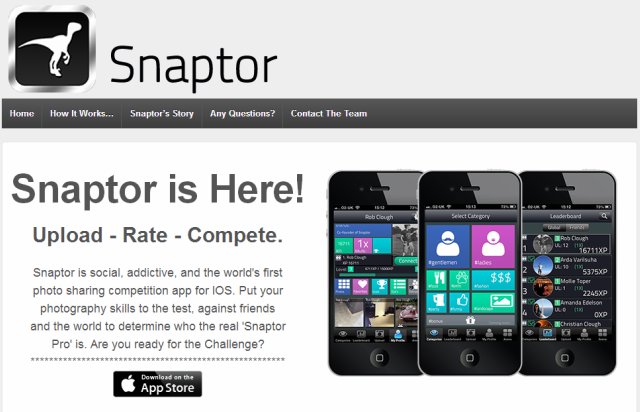 Snaptor - Competitive Photo Sharing for iOS