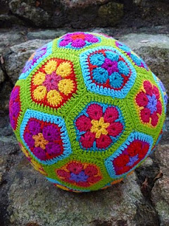 Assembling the African Flower soccer ball