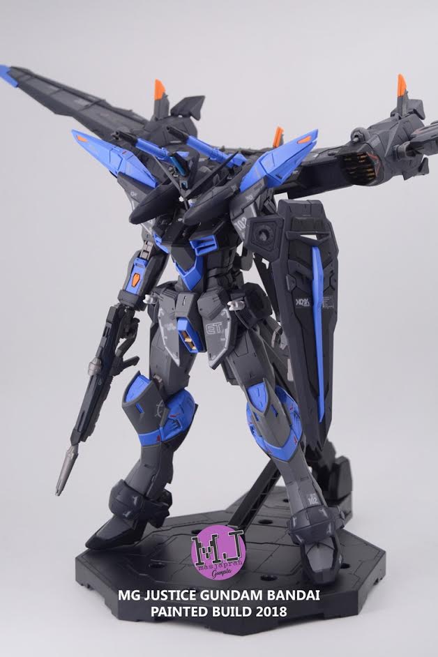 Painted Build: MG 1/100 Justice Gundam "Bluegray"