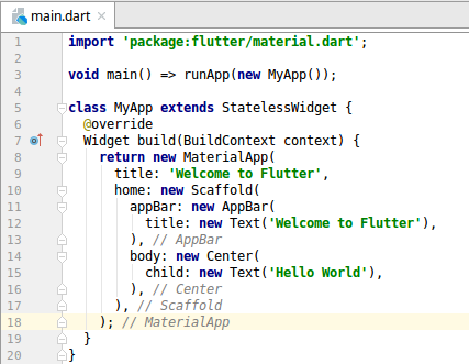 Paul Gestwicki's Blog: Noise comments in Android Studio with Flutter