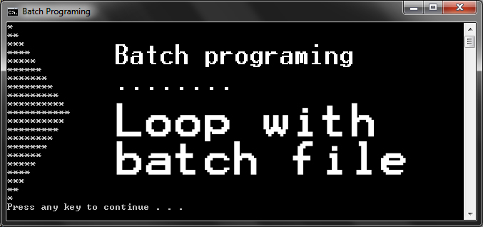 Batch file กับการวน Loop