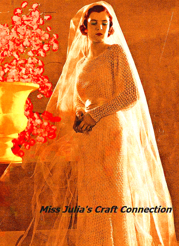 Miss Julia's Patterns: Free Pattern - 1935 Marina Lace Knit Bridal ...