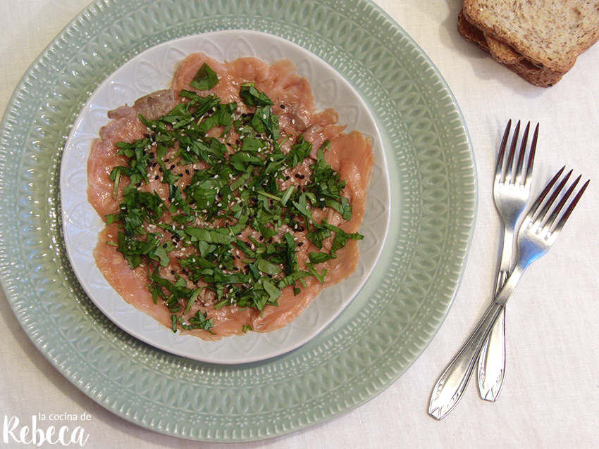 La cocina de Rebeca: Carpaccio de salmón