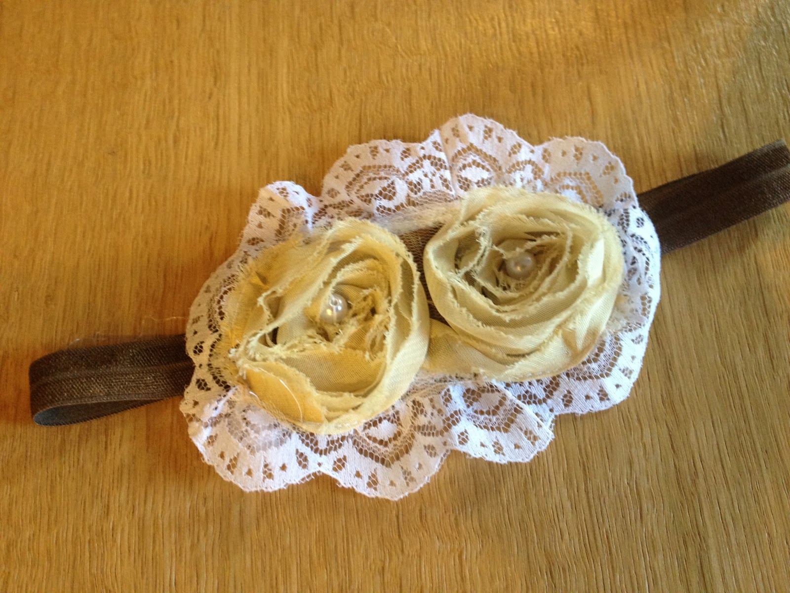 Pinkapotamus: DIY Chiffon Flower and Lace Headband