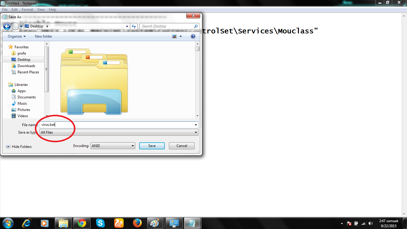 Make 5 types of virus using notepad - Hacking Tips And Tricks