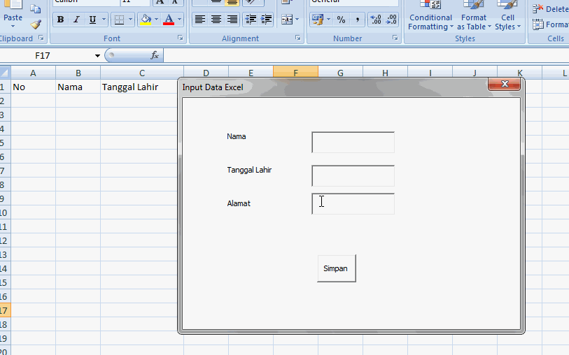 Input Data Excel dengan Menggunakan Userform - SMK insan mandiri