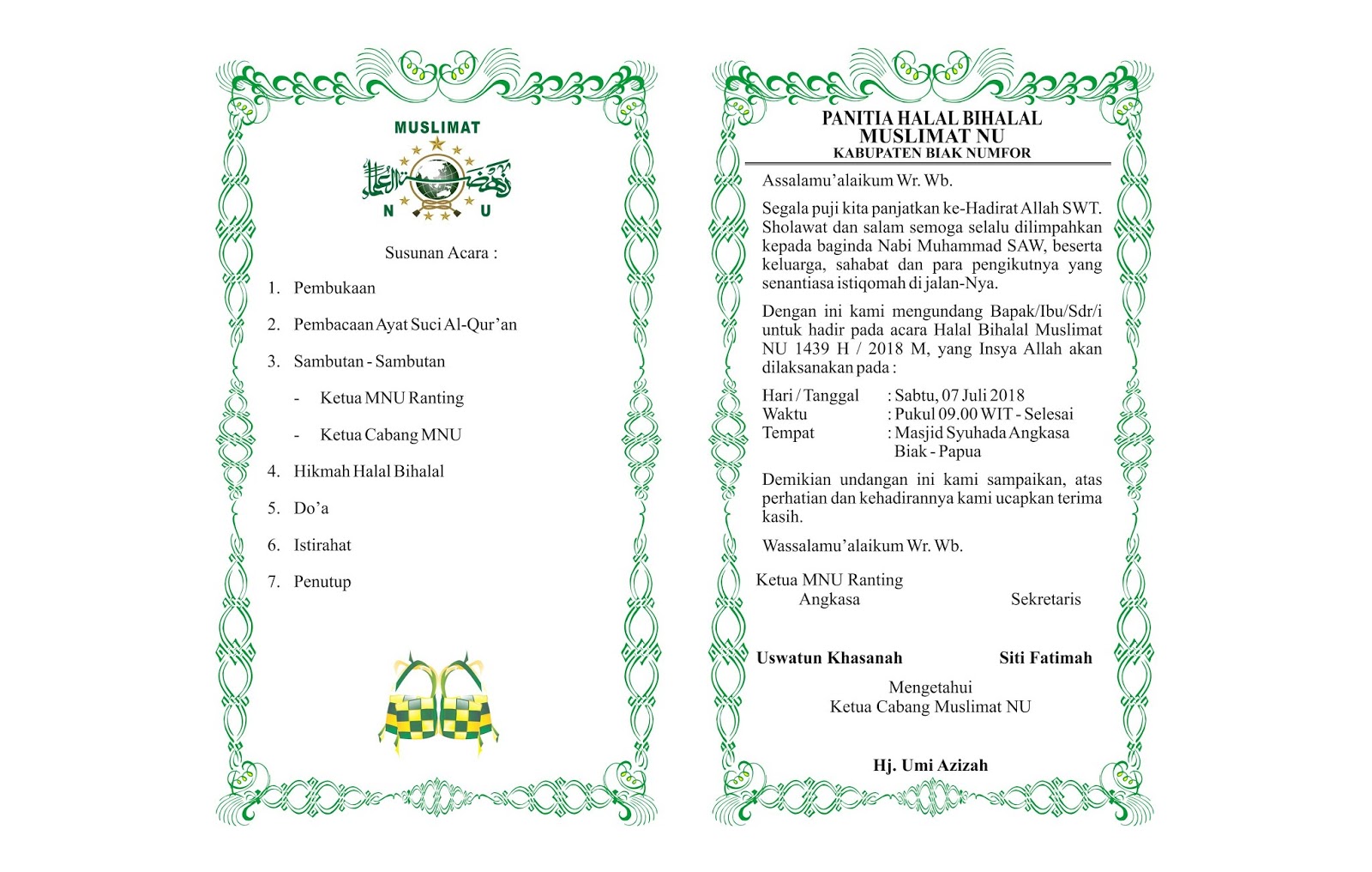 Contoh Surat Undangan Halal Bi Halal Karang Taruna - Kumpulan Surat Penting