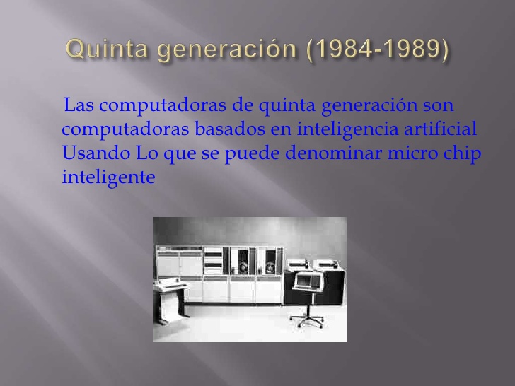 Quinta Generacion del Computador: LA QUINTA GENERACIÓN DEL COMPUTADOR