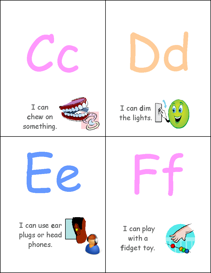 Training Happy Hearts: I Can Calm Myself ABC Cards