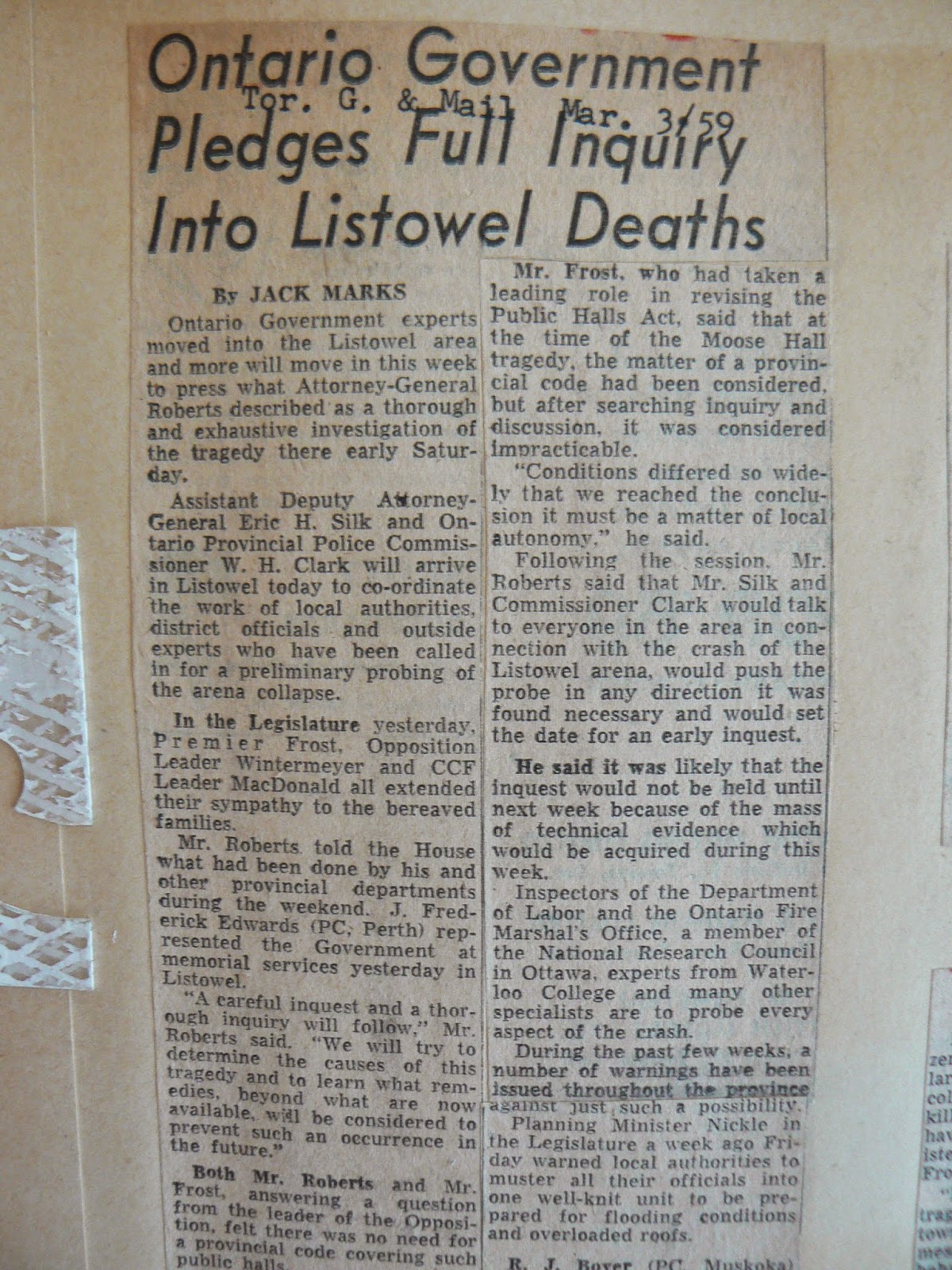 J.M. Reflections/Réflexions J.M. : 1959 Listowel Memorial Arena tragedy ...