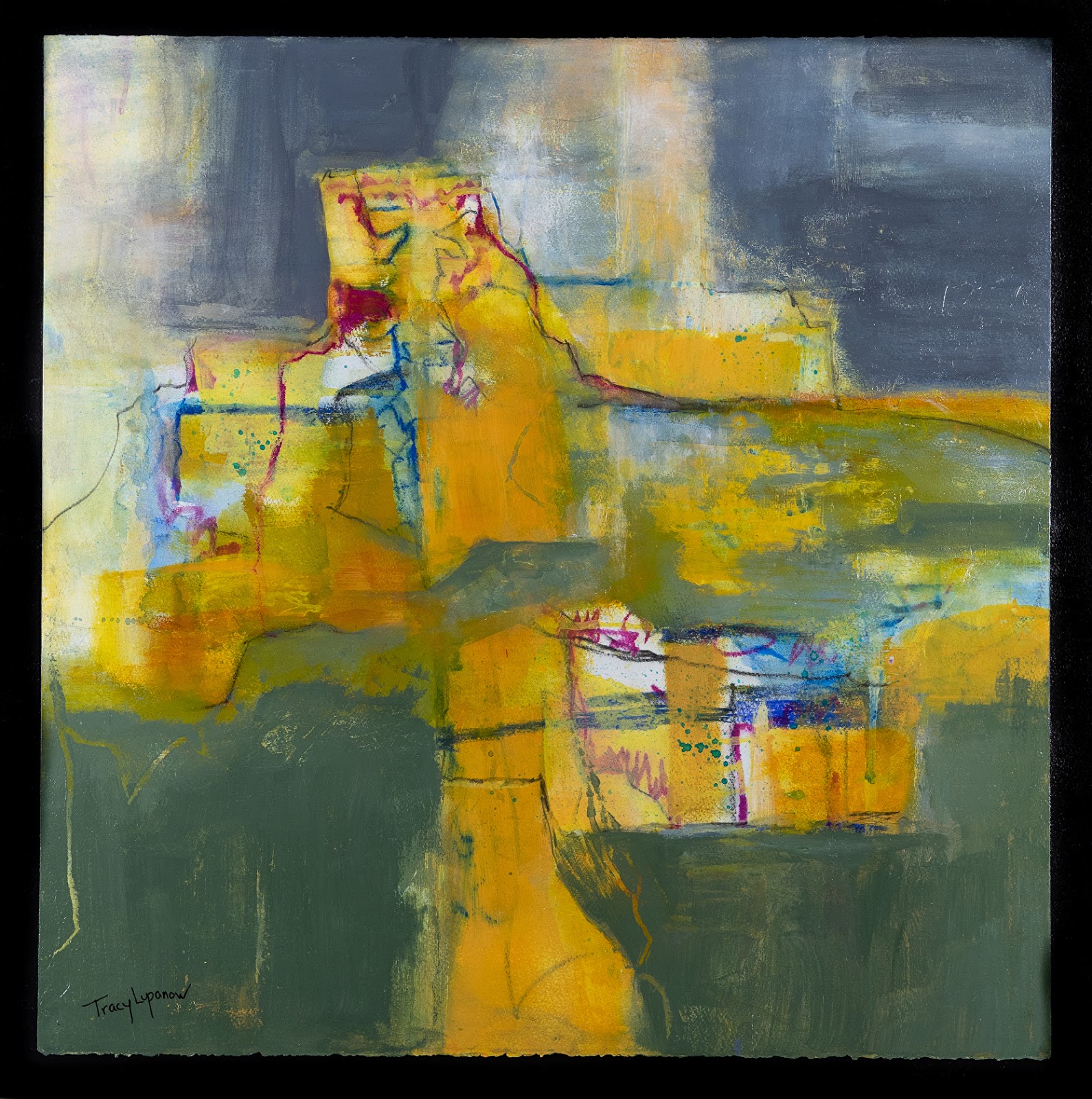 Daily Painters Abstract Gallery: Mixed Media Landscape, Abstract ...