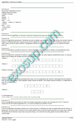 Algorithmes : 56 Exercices et corrigés - ExoSup