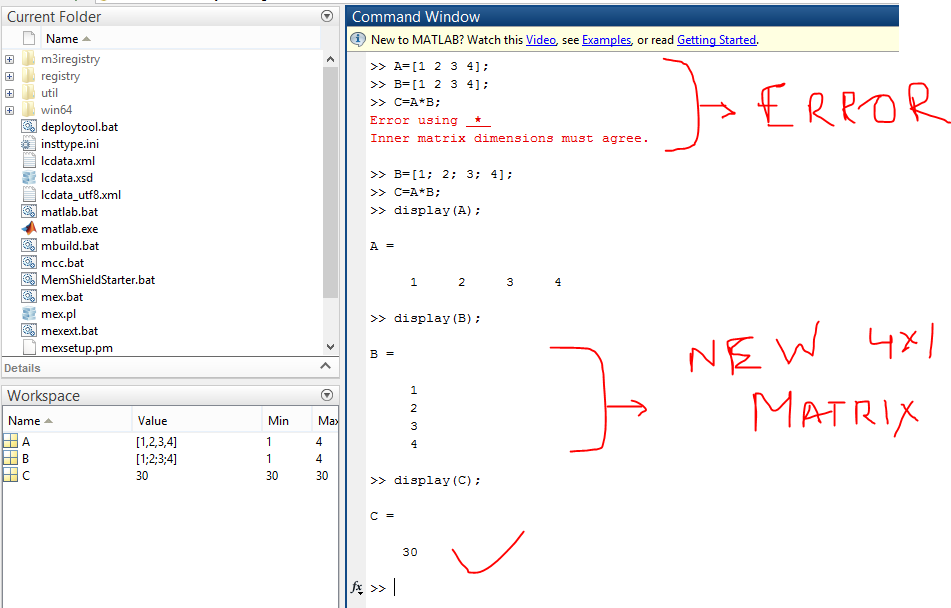 Creating A One And Two Dimensional Arraymatrix Performing Arithmetic And Matrix Operations