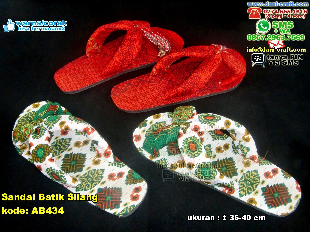 Sandal Batik Silang | Souvenir Pernikahan