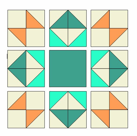 Inspired by Fabric: Star Sampler Block #1