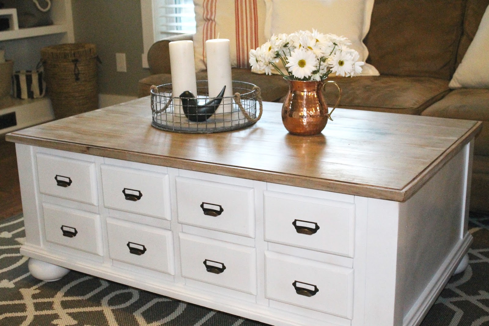 $60 Coffee Table Makeover - The Unique Nest