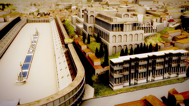 Circo Máximo, um antigo circo romano onde aconteciam corridas de cavalos