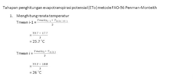 joko suryanto: Calculation Penman-Monteith evapotranspiration reference (ETo), with example
