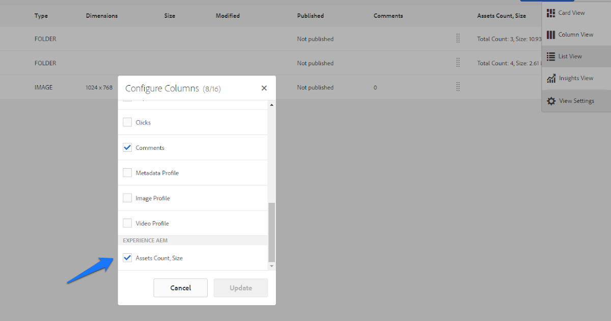 Experiencing Adobe Experience Manager (AEM, CQ): AEM 62 - Touch UI Show Total Assets Count and ...