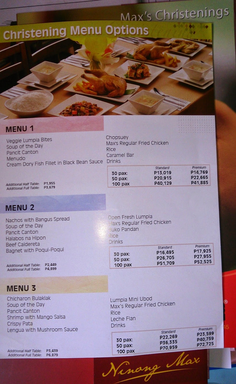 Mommy Bares All: Georg Daniel's Christening at Max's Restaurant (# ...