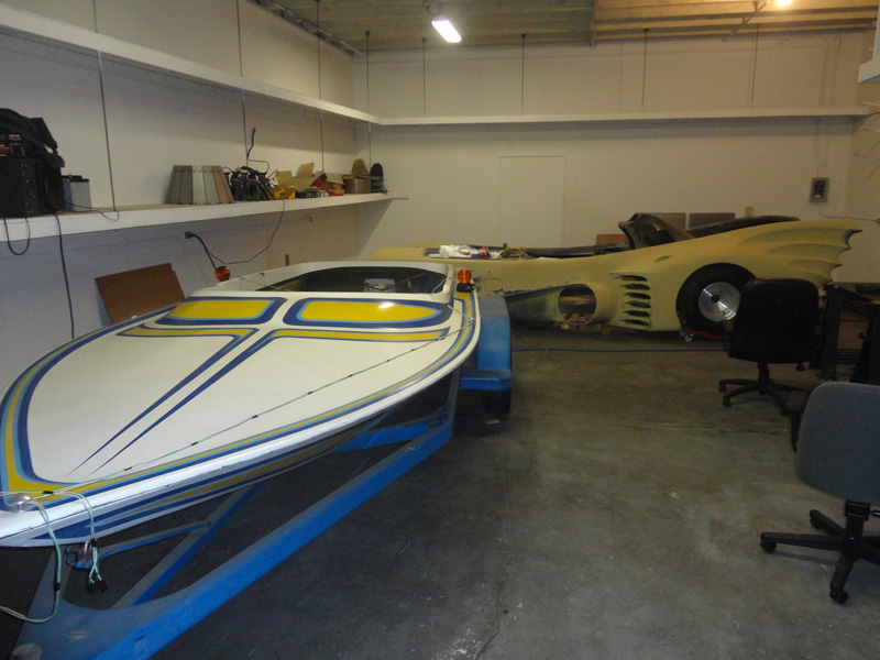 The Project Workbench: Bat Boat, Bites, Bat Mobile, Bench.