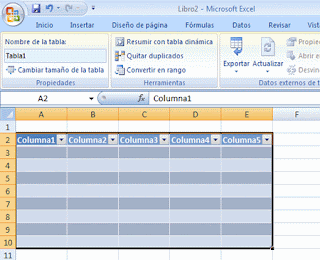 tablas de datos en excel: TABLAS DE DATOS EN EXCEL