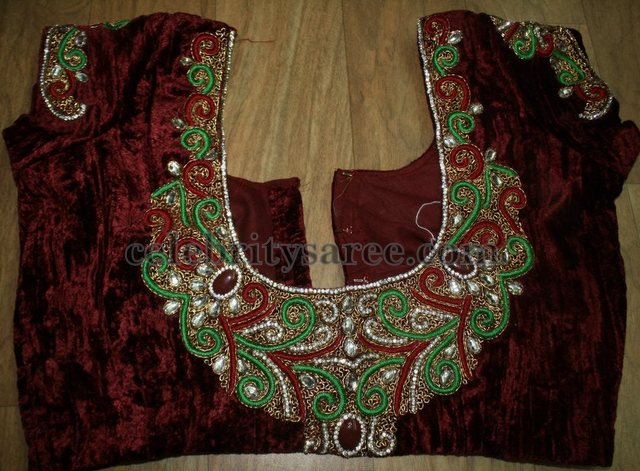 Embroidery Maggam Work Blouse Designs - Saree Blouse Patterns